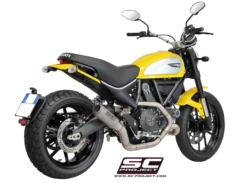 SC PROJECT DUCATI SCRAMBLER CR-T 2-1 FULL SYSTEM EXHAUST - LOW POSITIO ...