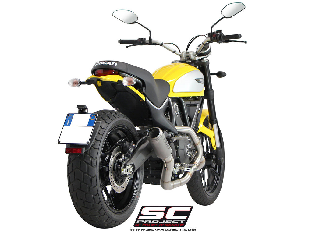 SC PROJECT DUCATI SCRAMBLER CR-T 2-1 FULL SYSTEM EXHAUST - LOW POSITIO ...